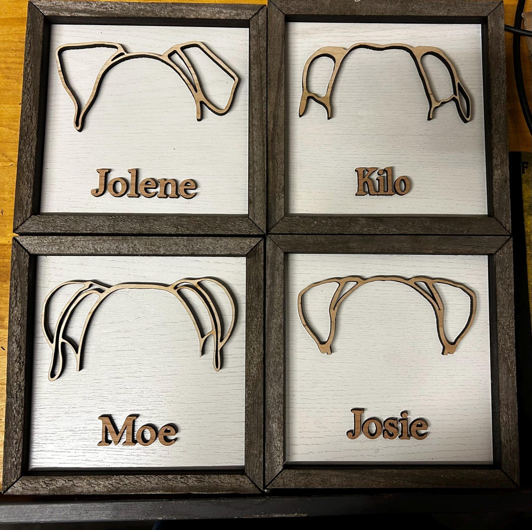 Custom Dog Ear Art Frames. Cute Pictures of Your Furry Little Friends ...