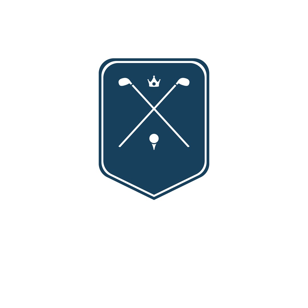 Minimalist Blue Golf Club and Crown SVG Elegant Golfing Design Digital ...