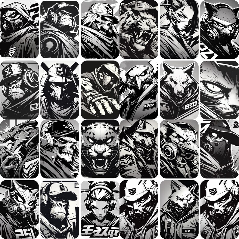 300+ Urban Streetwear Designs 'ANIMAL' | T-shirt Design Bundle | High ...