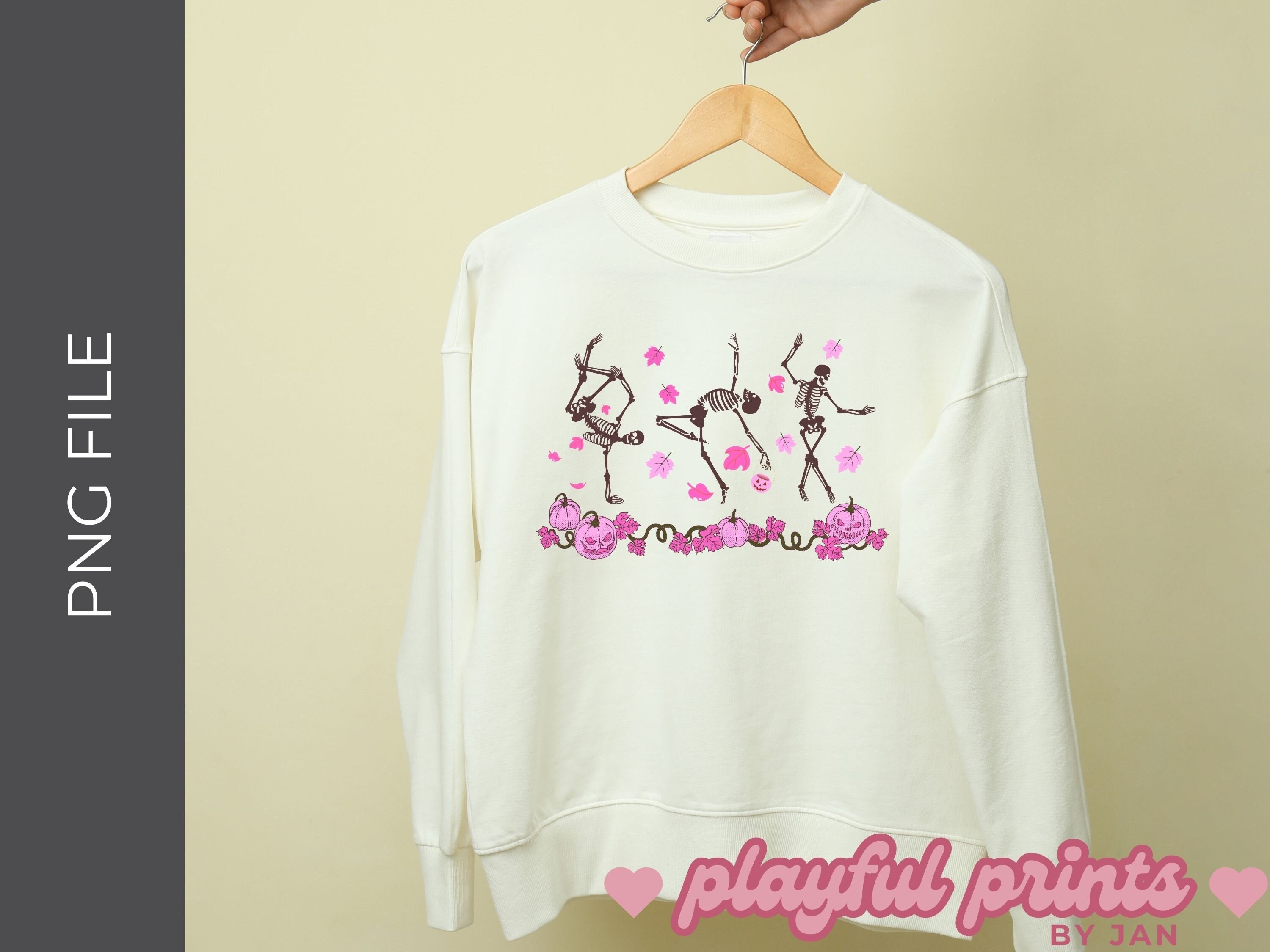 Pink Dancing Skeletons PNG Digital File - Etsy