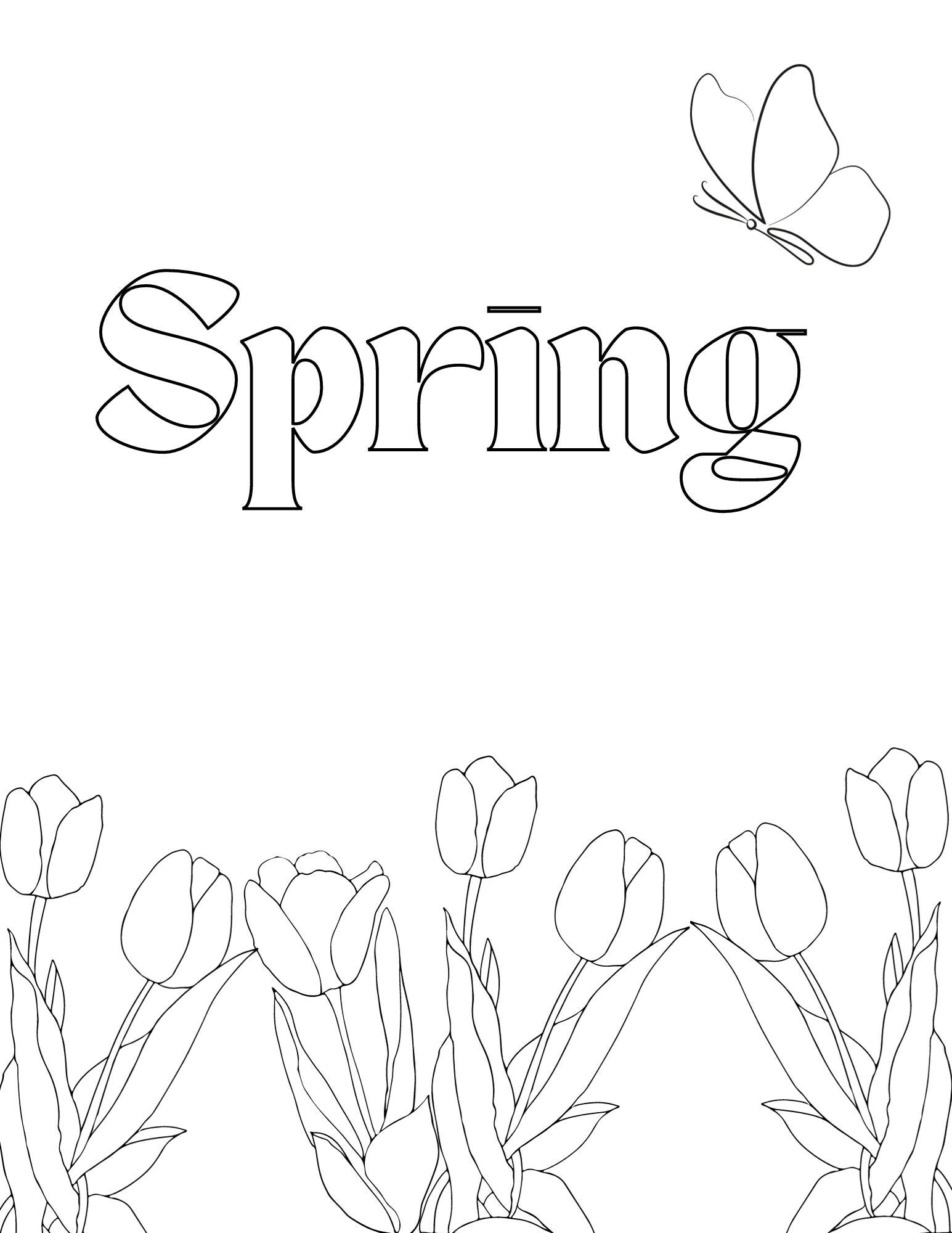 Printable Coloring Pages for All Ages: 4 Pages of Seasonal Coloring ...