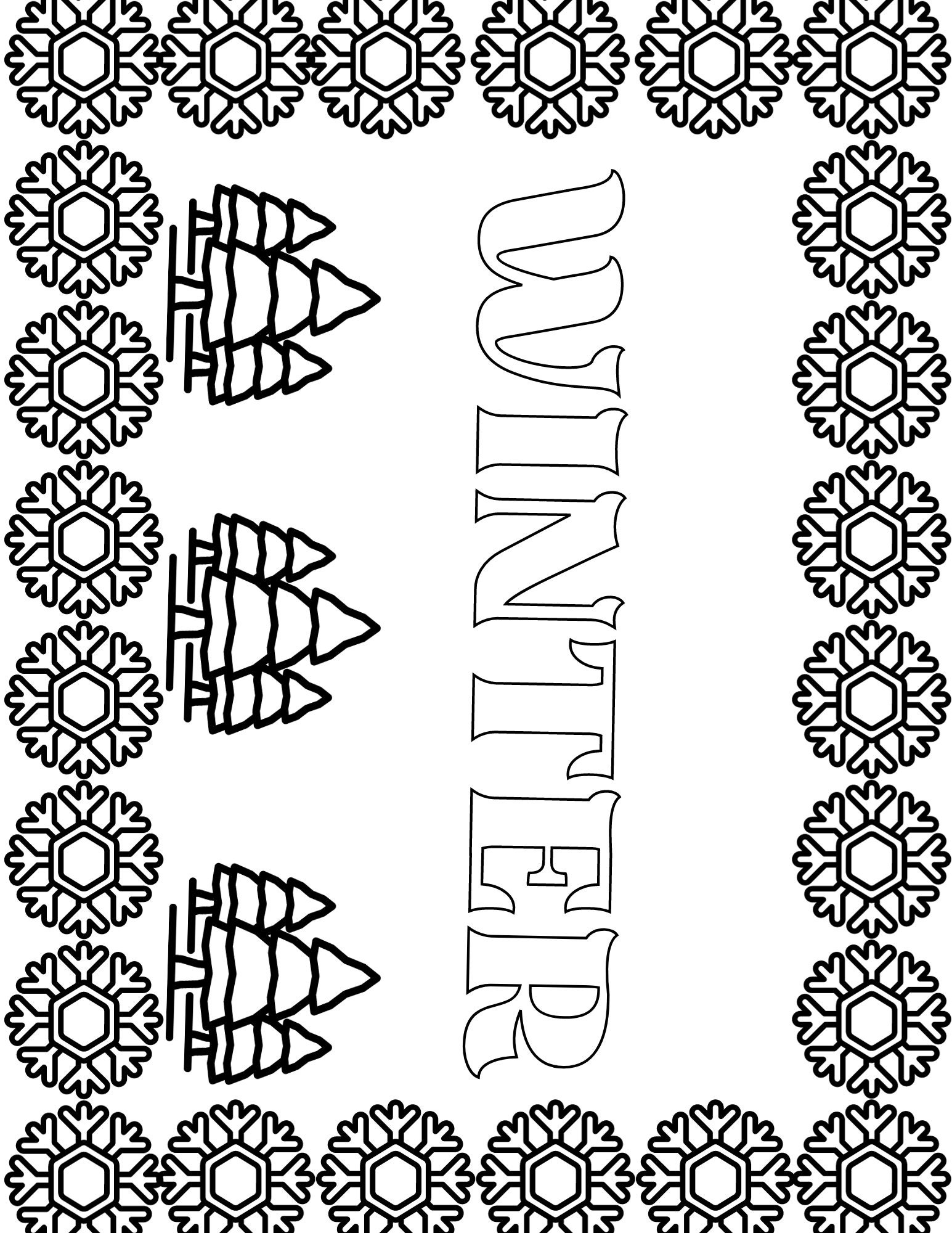 Printable Coloring Pages for All Ages: 4 Pages of Seasonal Coloring ...