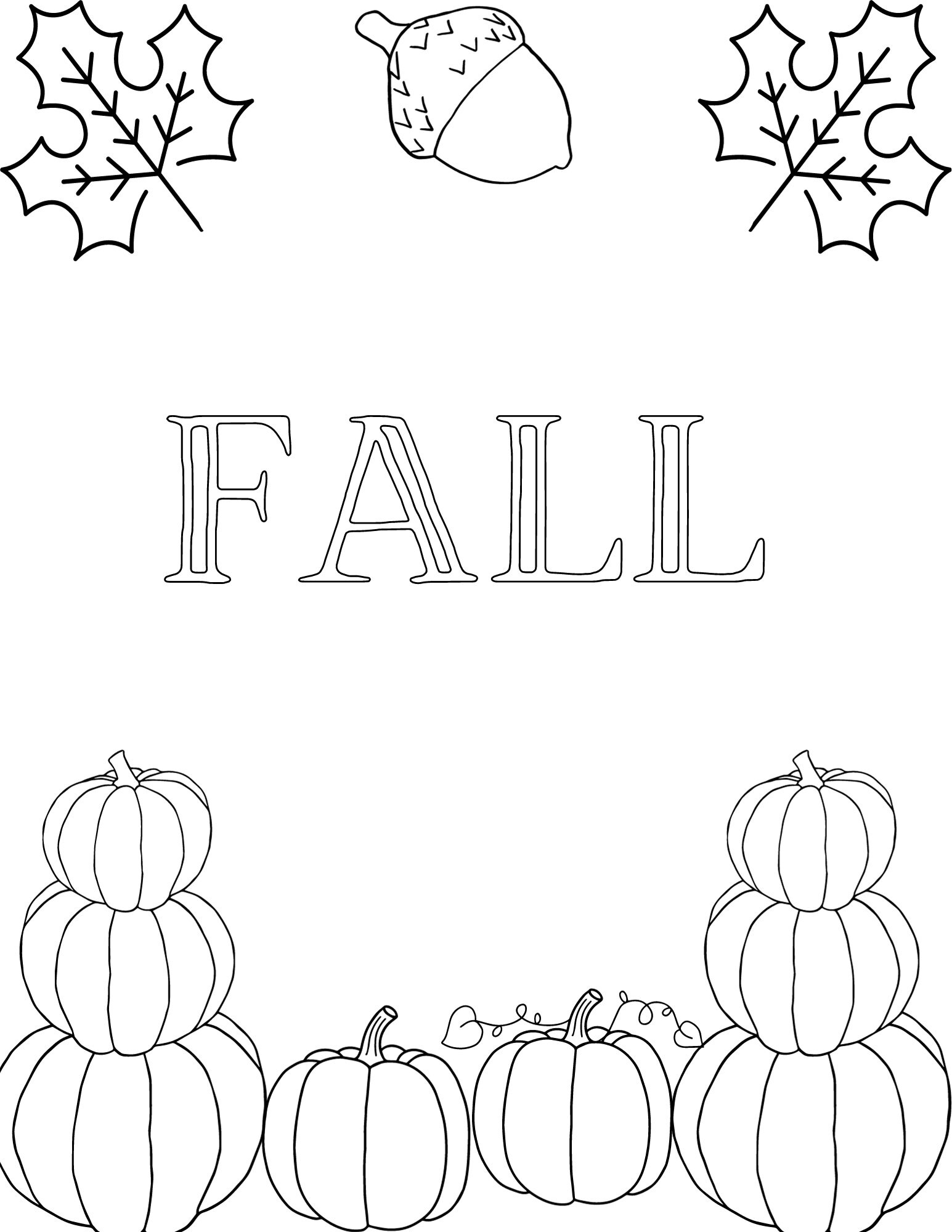 Printable Coloring Pages for All Ages: 4 Pages of Seasonal Coloring ...
