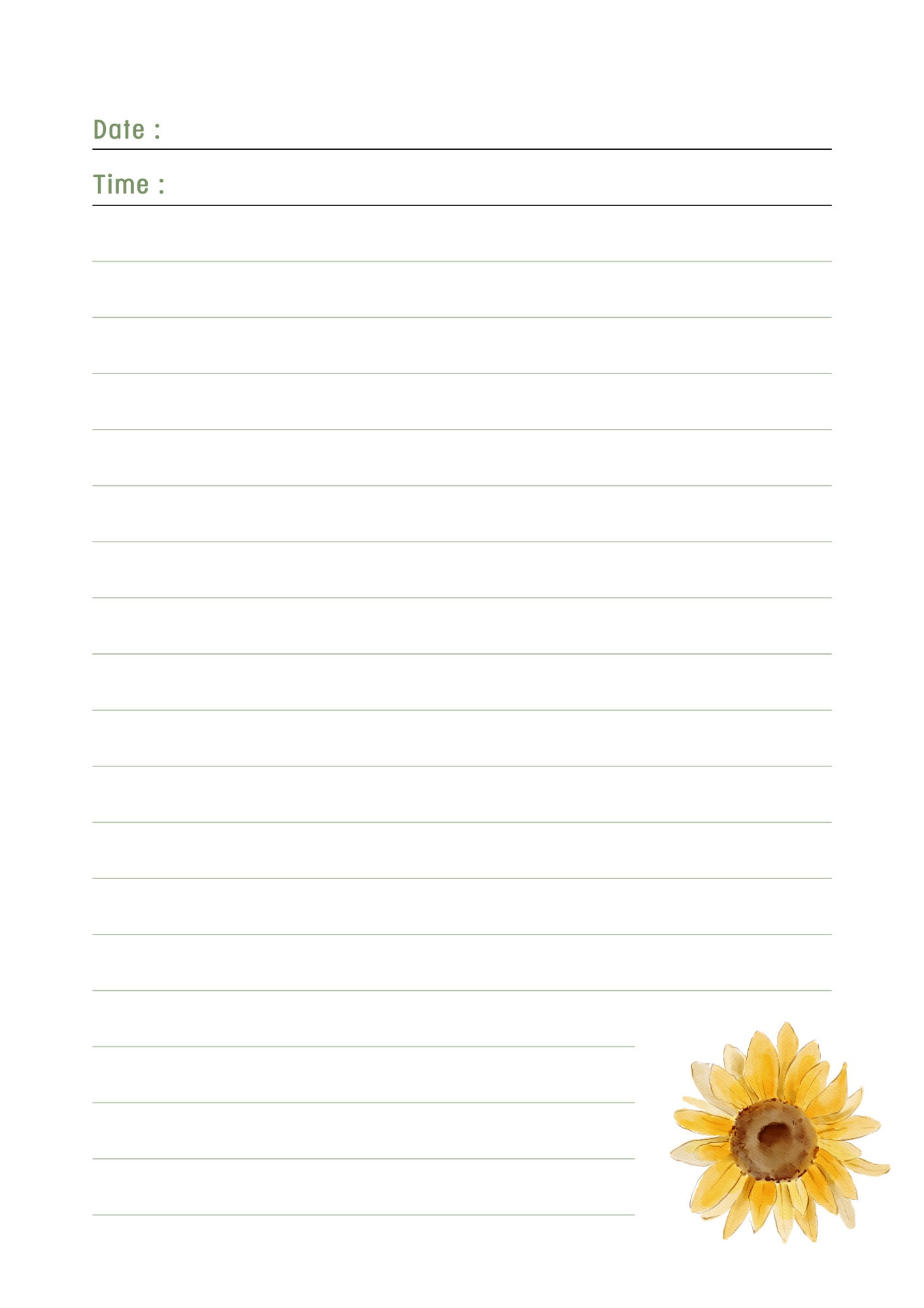 Sunflower Themed To-do List and Stationery - Etsy