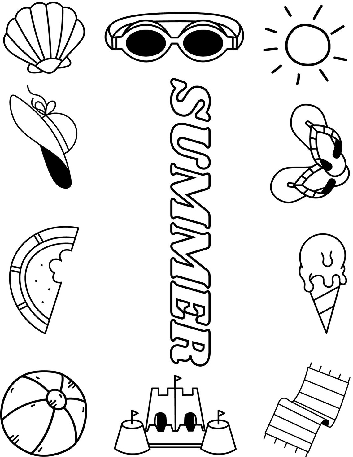 Printable Coloring Pages for All Ages: 4 Pages of Seasonal Coloring ...