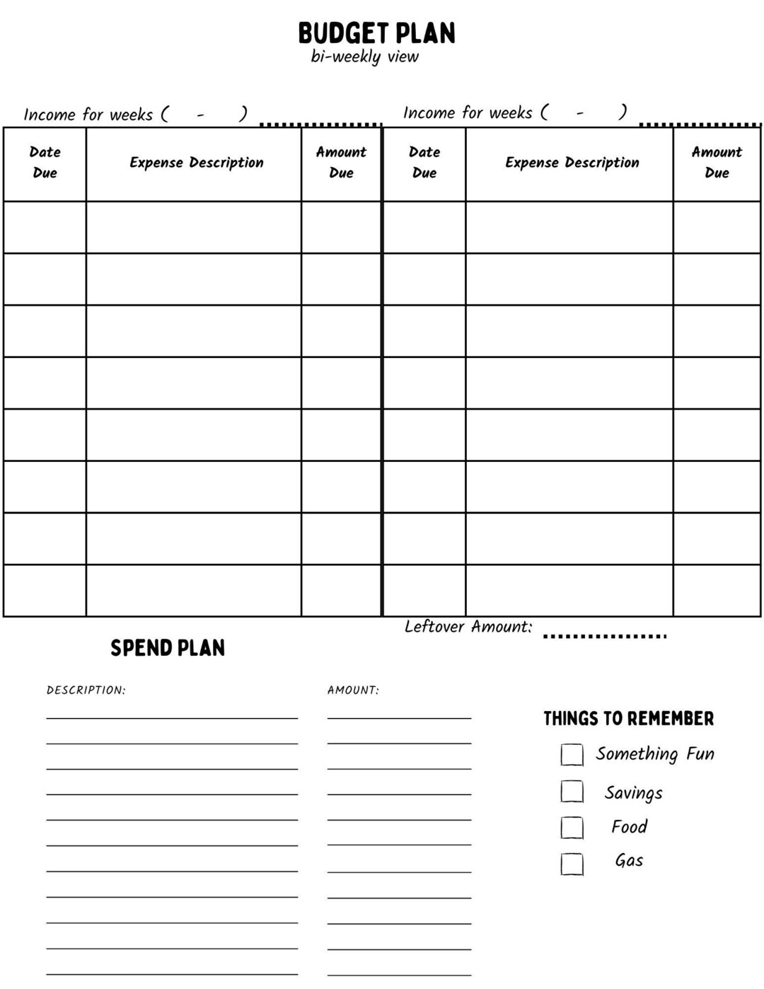 Personal Budgeting Bundle Kit. Printable Bi-weekly Weekly - Etsy