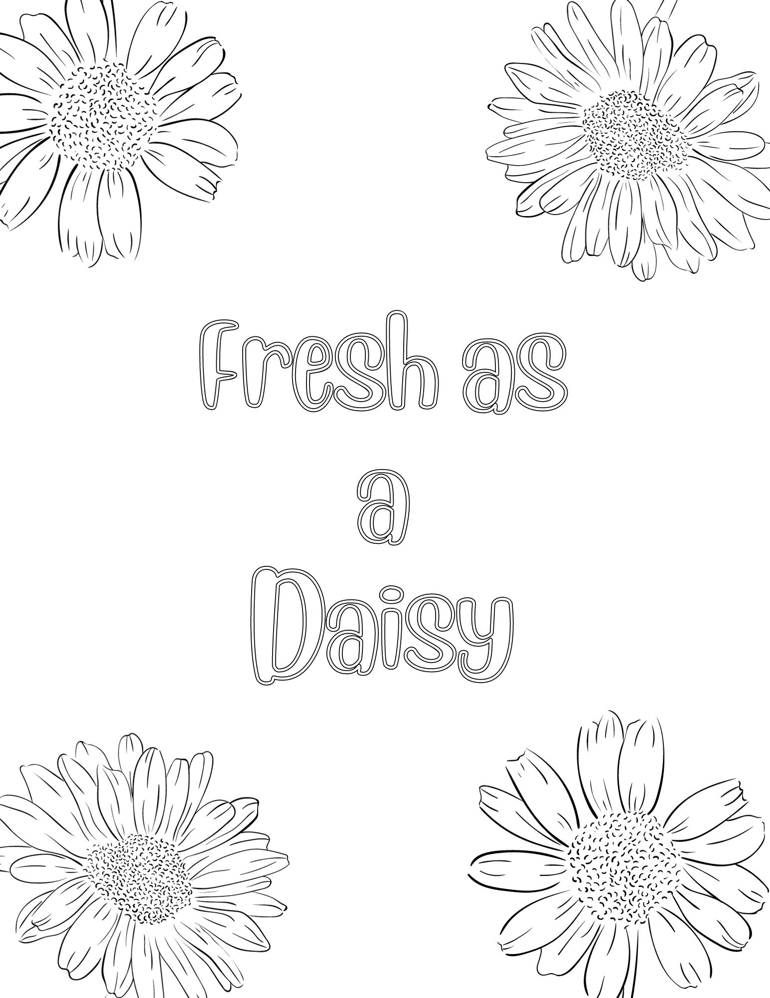 30 Printable Flower Coloring Pages - Etsy