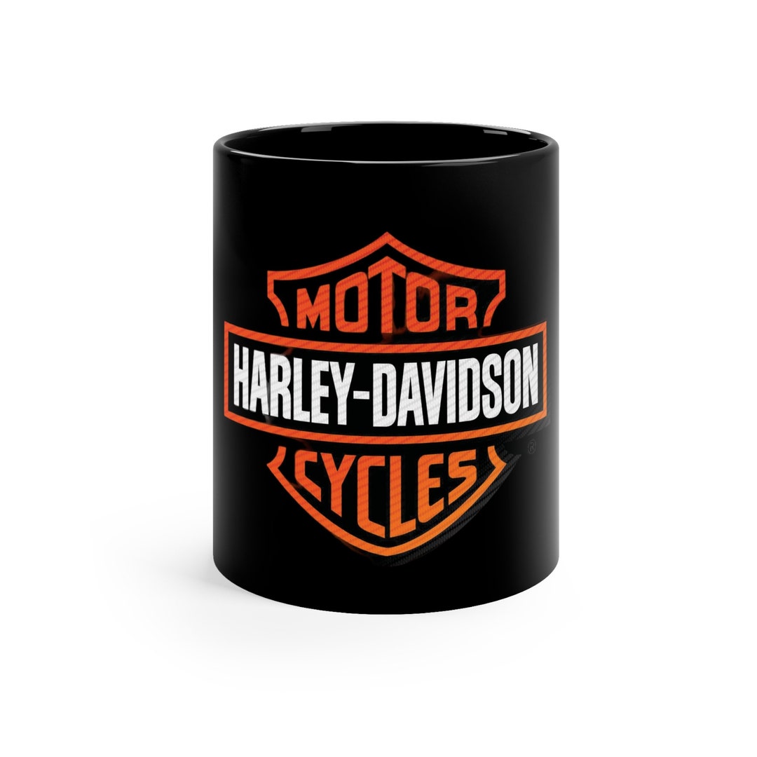 11oz Black Mug Harley Davidson, Harley Davidson Mug - Etsy