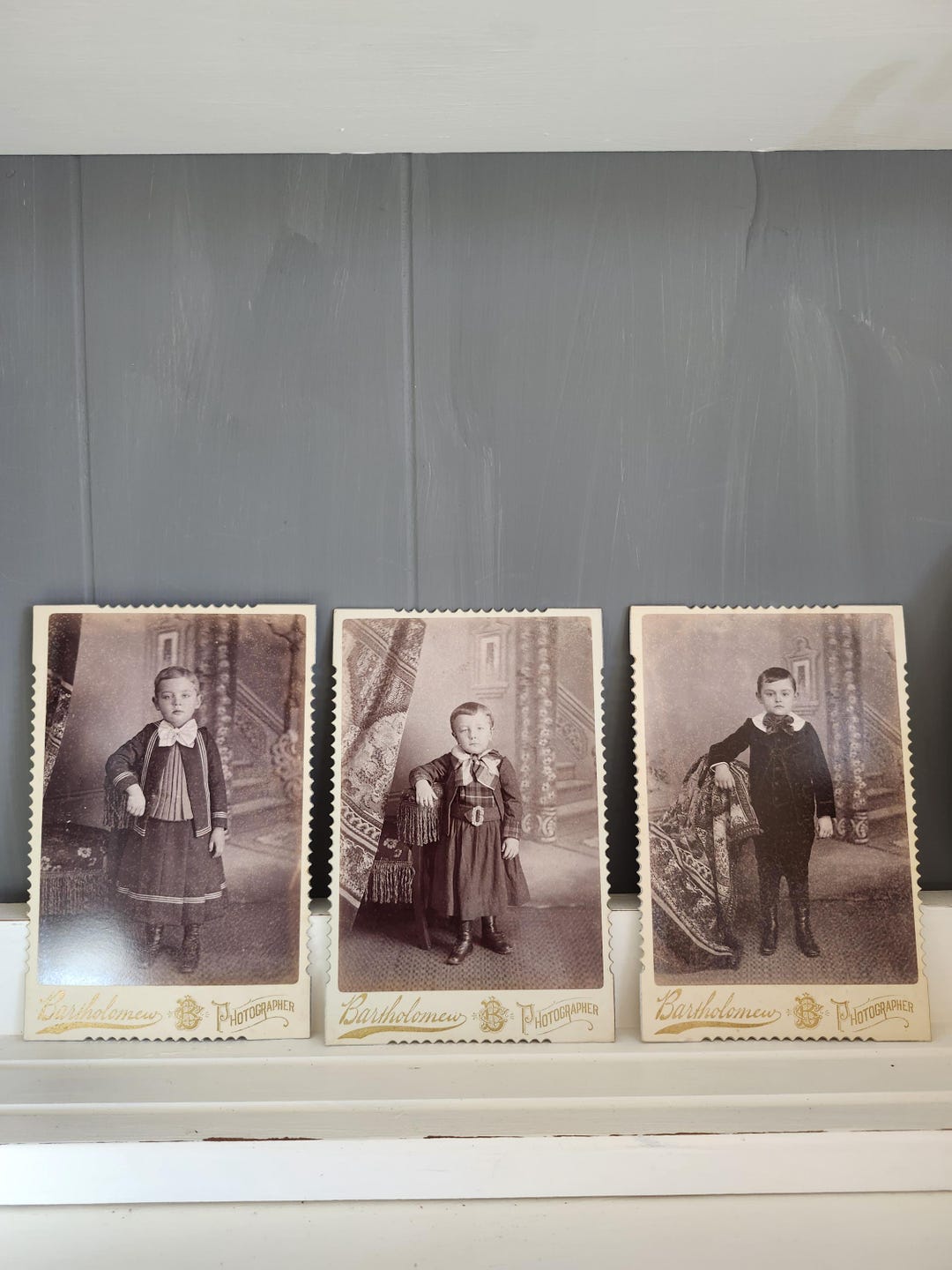 Vintage Photographs of Three Boys (late 1800s) Bartholomew Photographer ...