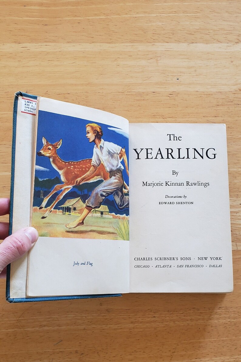 The Yearling by Marjorie Kinnan Rawlings (1947) - Etsy