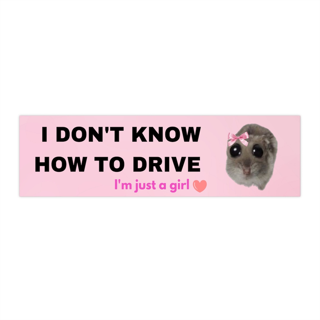 Sad Hamster Bumper Sticker Hamster Meme Sticker Crying Hamster Funny ...