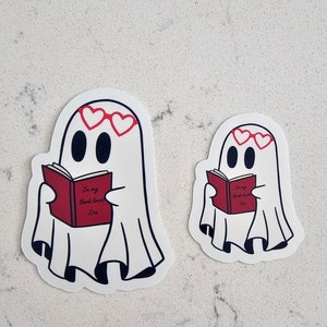 Reading Ghost Stickers Book Stickers-kindle Stickers-bookish Booktok ...