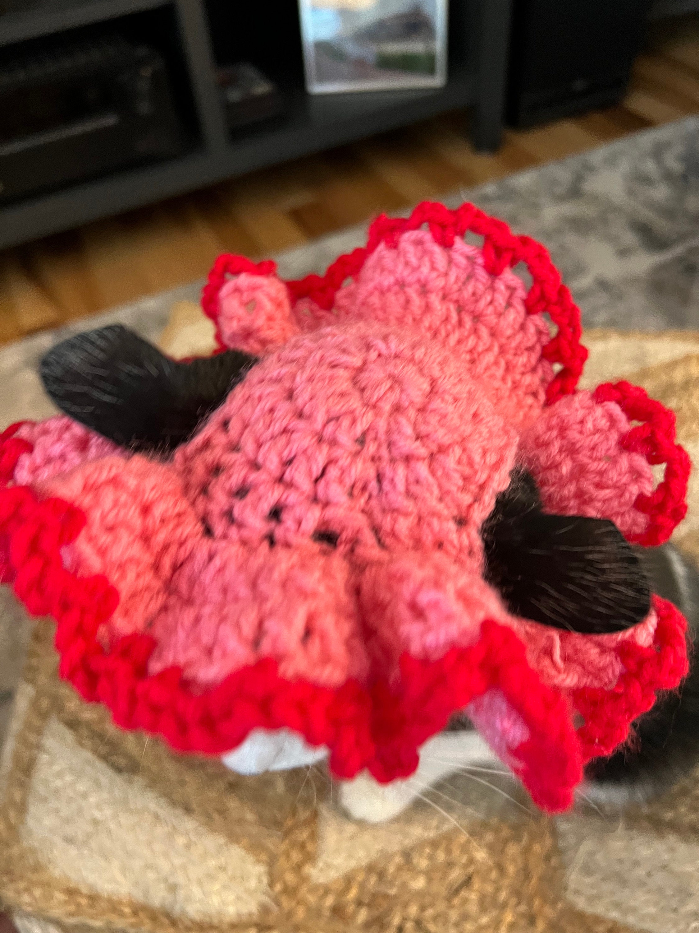 Ruffle Bonnet Crochet Handmade Pet Hat for Cat, Dog, Bunny Accesories ...