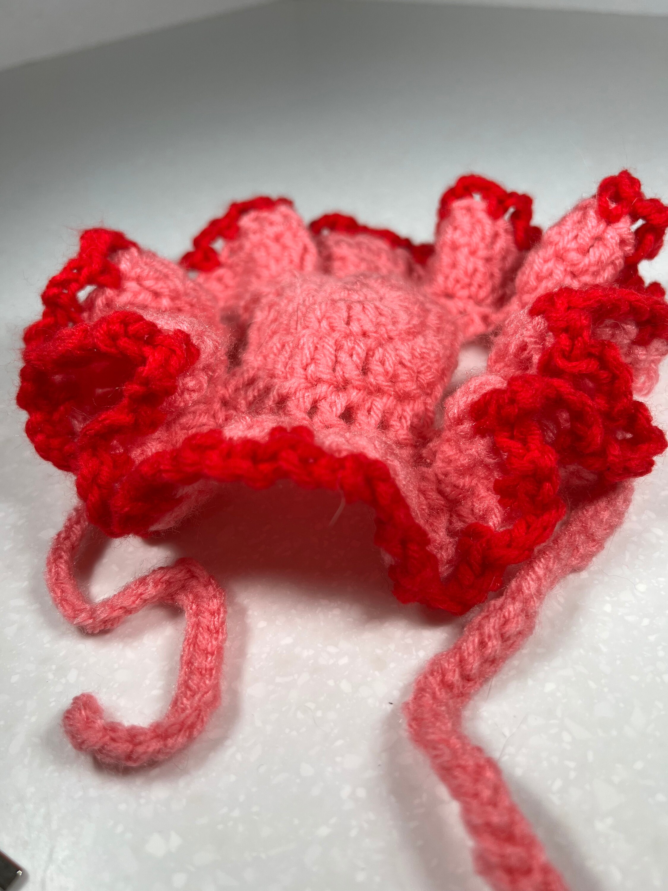 Ruffle Bonnet Crochet Handmade Pet Hat for Cat, Dog, Bunny Accesories ...