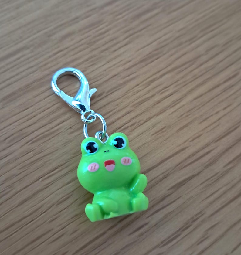 Green Frog Back Pack, Bag Zip Charm - Etsy UK