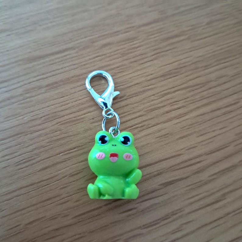 Green Frog Back Pack, Bag Zip Charm - Etsy UK