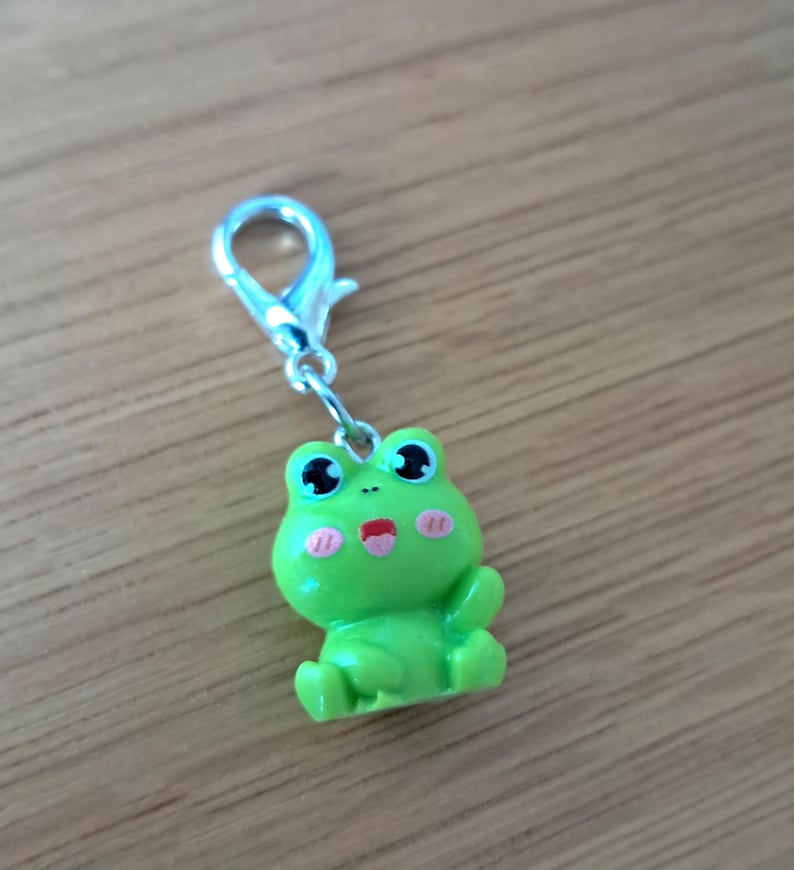 Green Frog Back Pack, Bag Zip Charm - Etsy UK