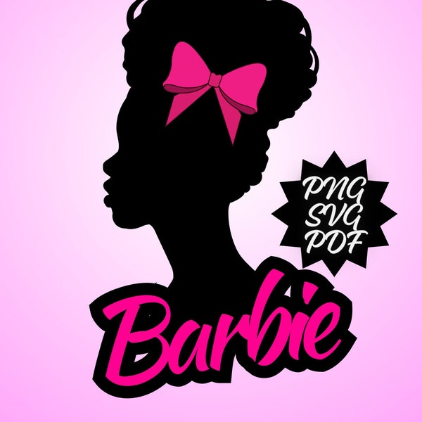 Barbie Black Afro Svg - Etsy