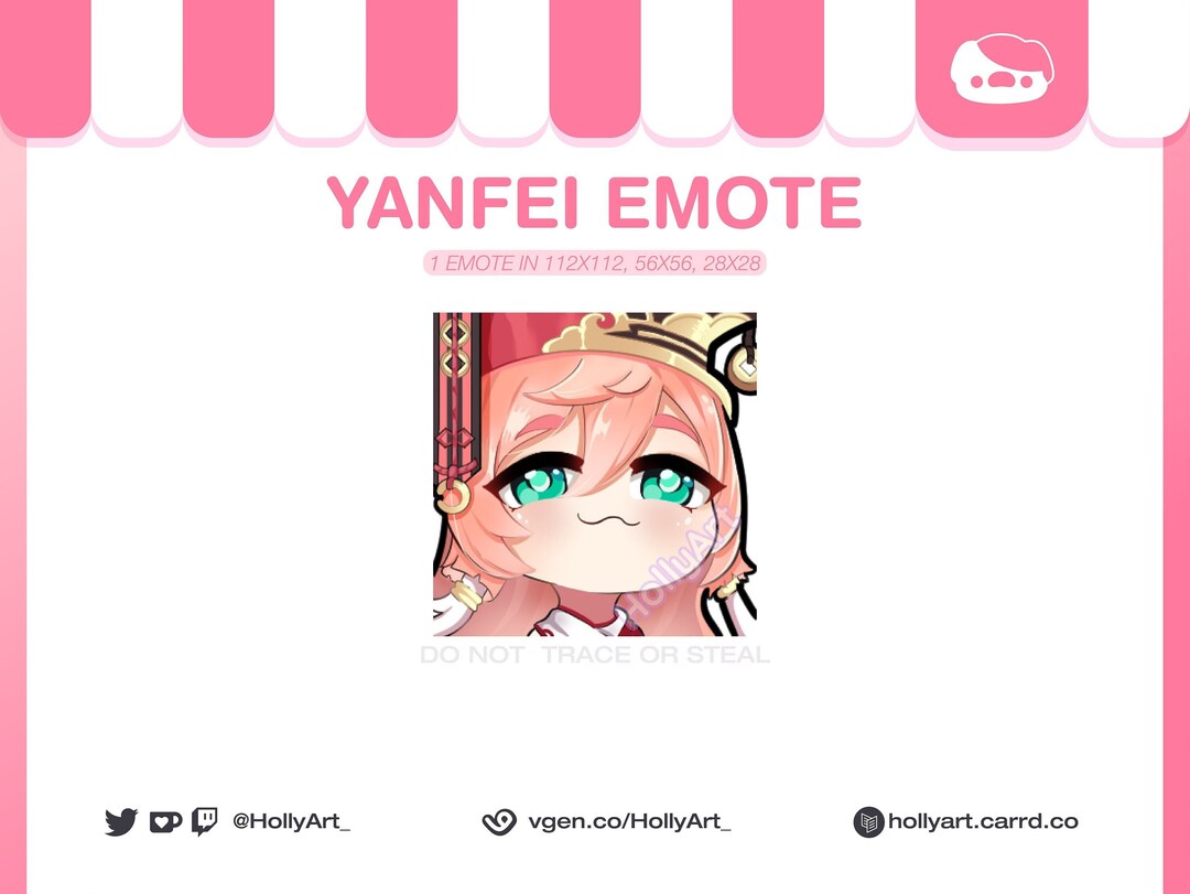 Cute Yanfei Smug Emote From Genshin Impact for Twitch/discord - Etsy