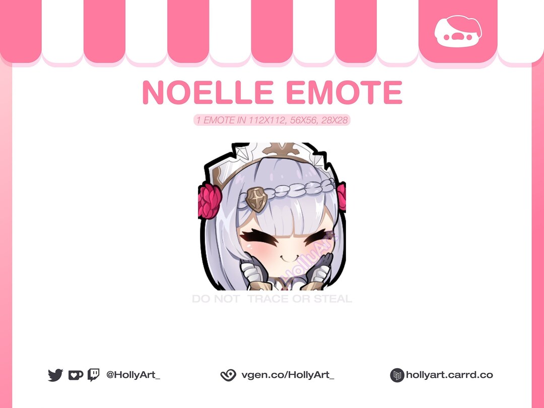 Noelle Blush Emote From Genshin Impact - Etsy