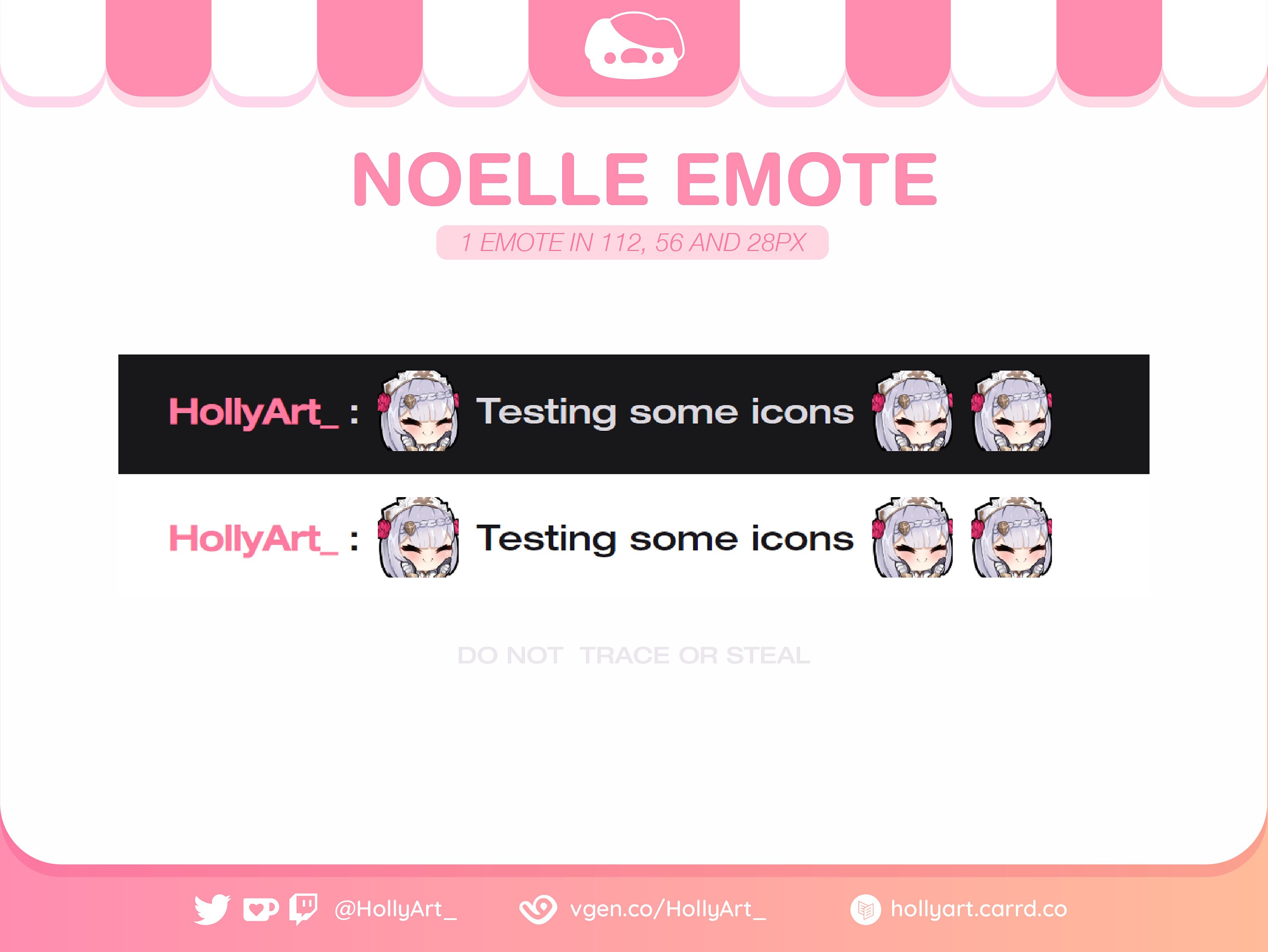 Noelle Blush Emote From Genshin Impact - Etsy