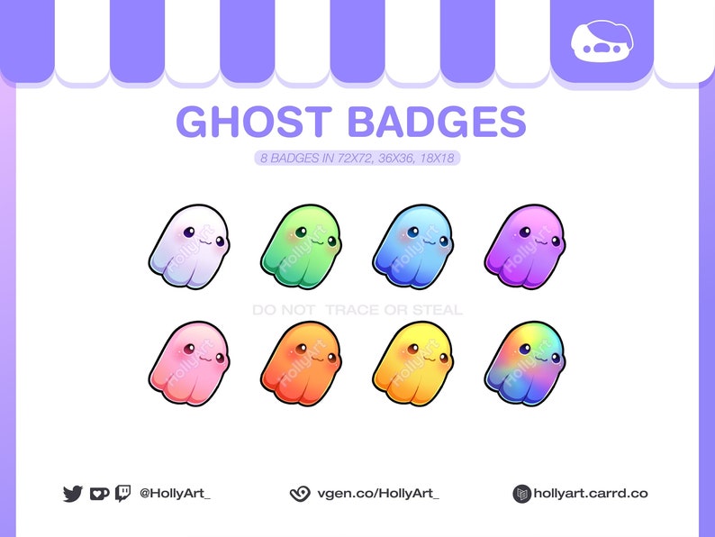 Cute Ghost Sub Badges for Twitch/youtube/discord - Etsy