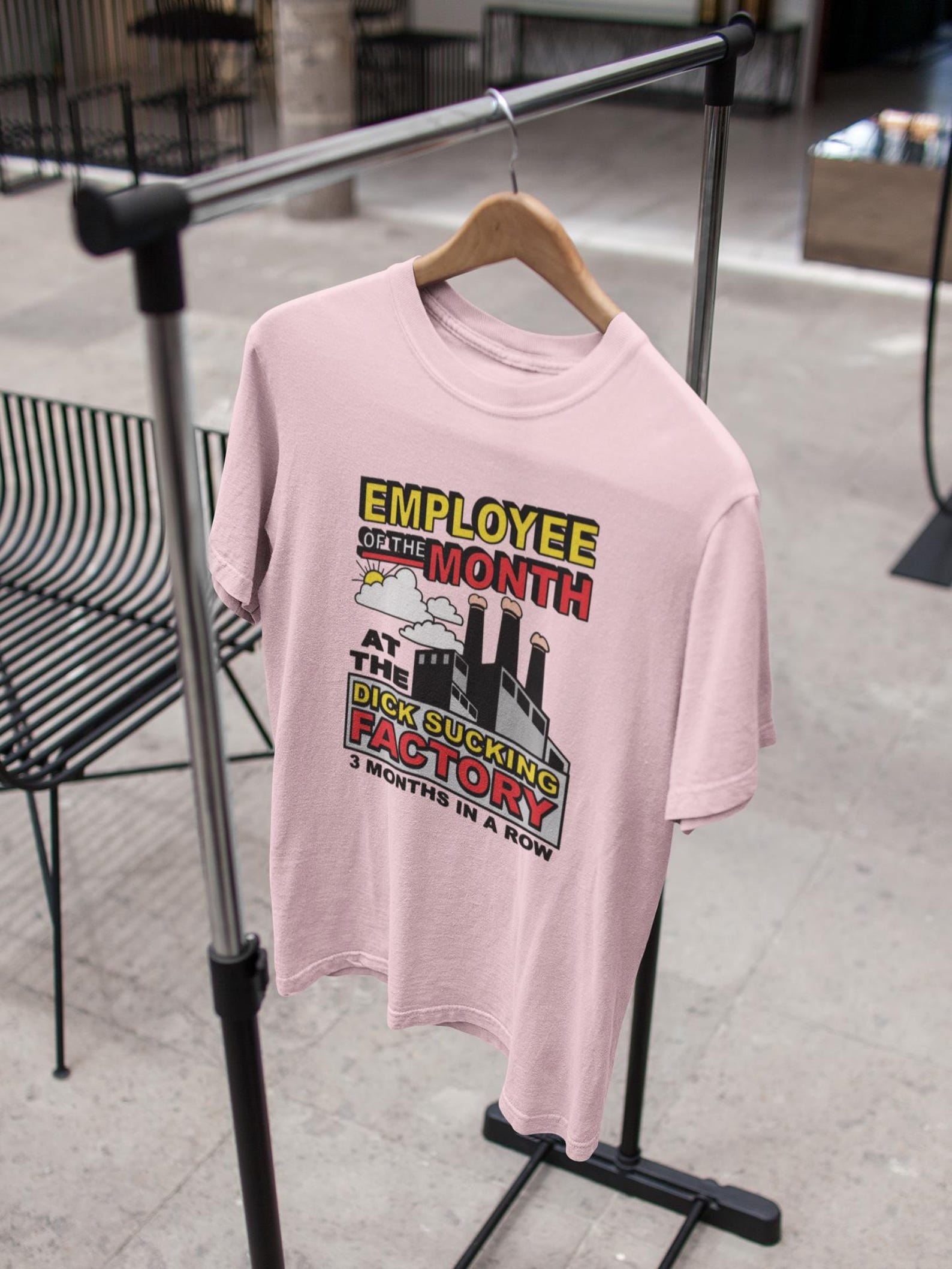 Employee of the Month at the D*ck Sucking Factory Tshirt, Funny Work ...