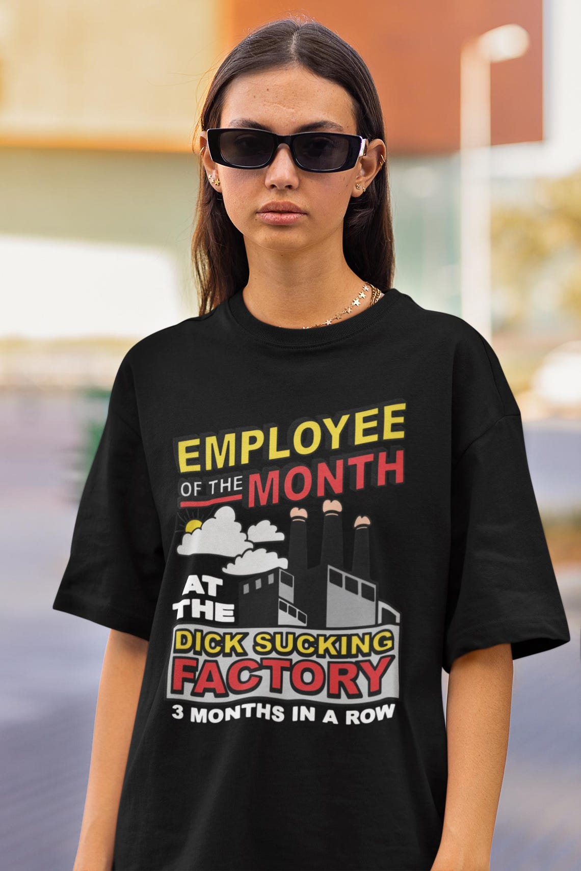Employee of the Month at the D*ck Sucking Factory Tshirt, Funny Work ...