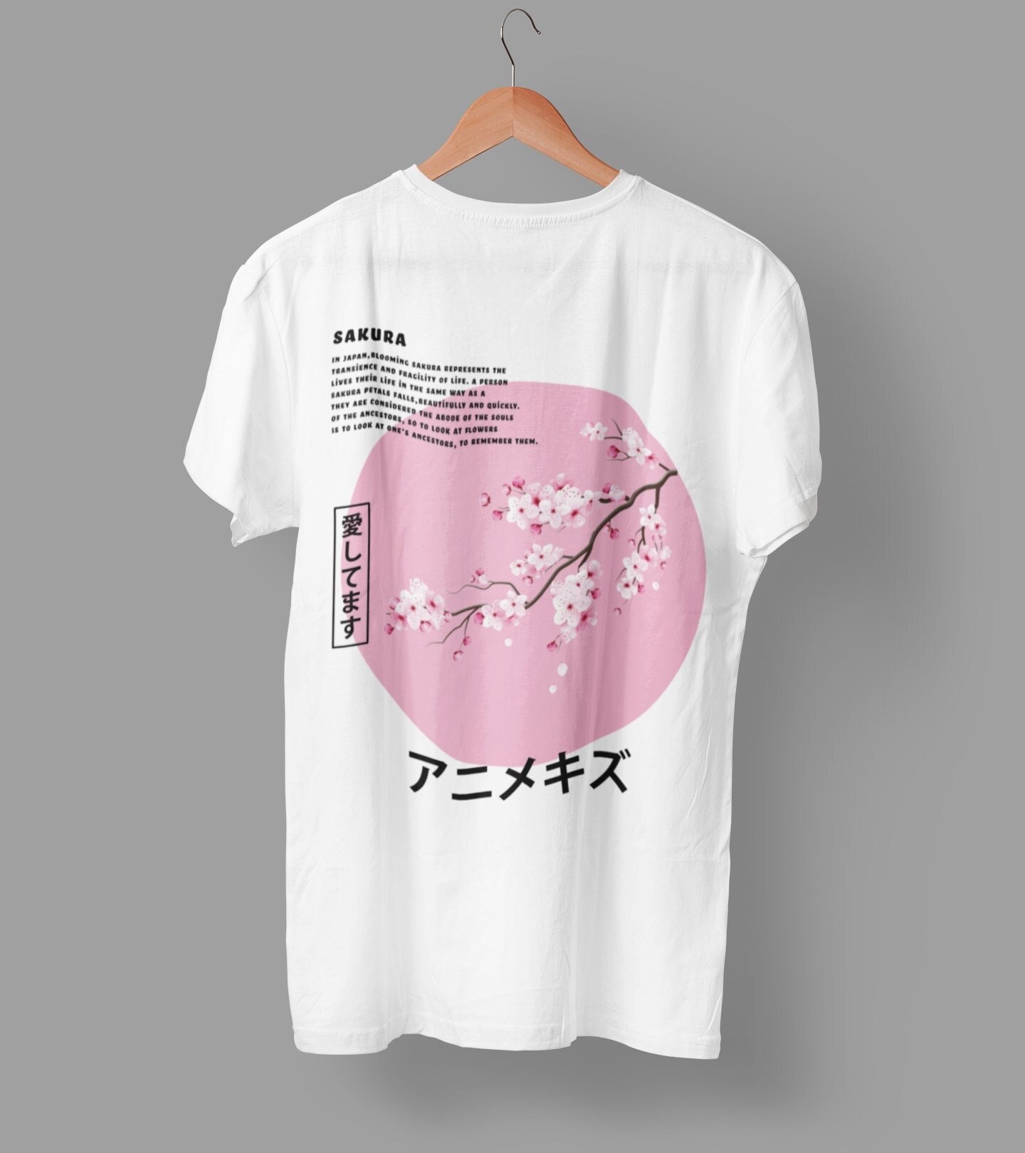 Japanese Themed Tee-sakura Blossom Pattern T-shirt Japanese - Etsy