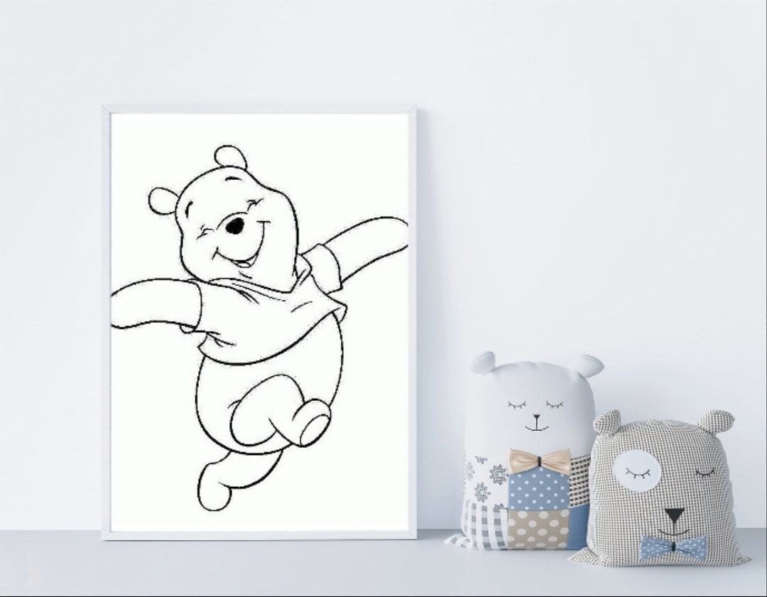 Cartoon Line Sketch Cartoon Canvas Sketch Custom Pencil - Etsy