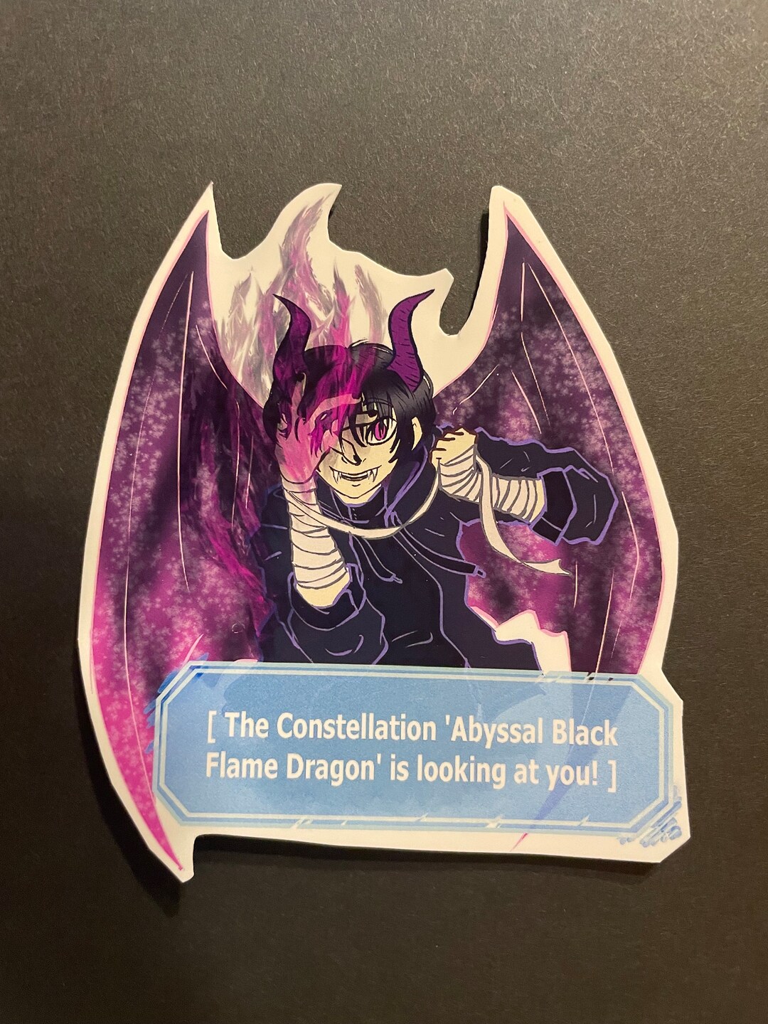 Abyssal Black Flame Dragon Sticker - Etsy
