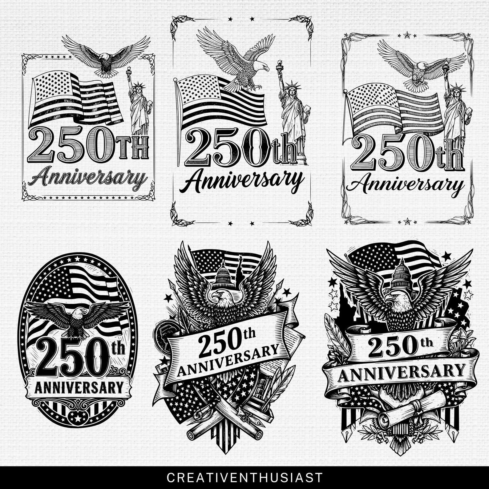 100 USA 250th Anniversary SVG Bundle, Patriotic Designs (digital ...