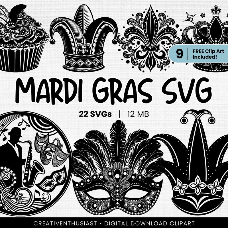 Mardi Gras Set Symbol - Etsy