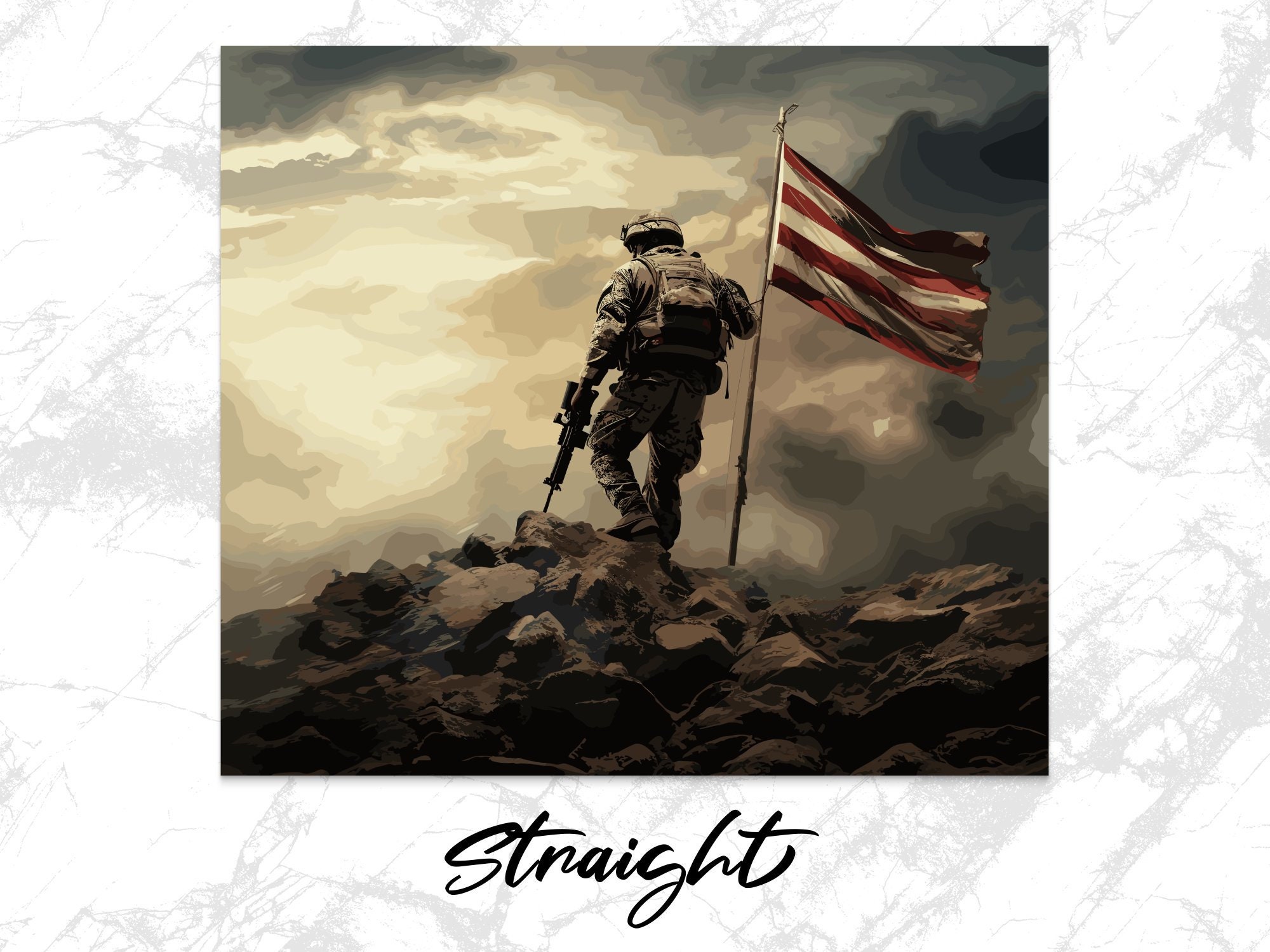 USMC 20 Oz Skinny Tumbler Sublimation Design, Straight & Tapered Wrap ...