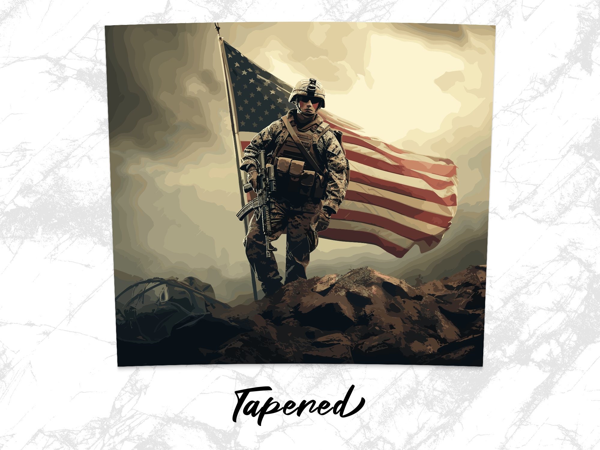 USMC 20 Oz Skinny Tumbler Sublimation Design, Straight & Tapered Wrap ...