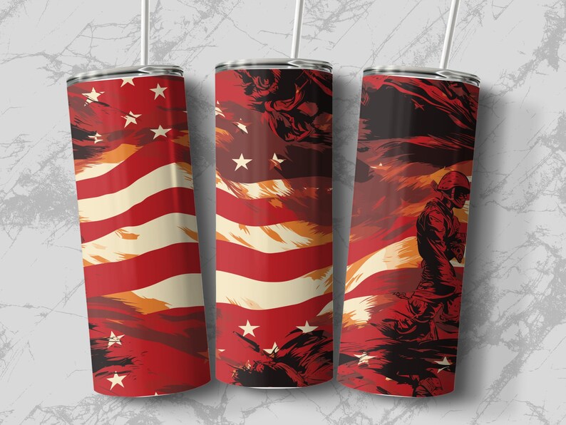 Marine Corps 20 Oz Skinny Tumbler Sublimation Design, Straight ...
