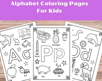 Printable Alphabet Coloring Pages Worksheets 26 Pages Preschool ...