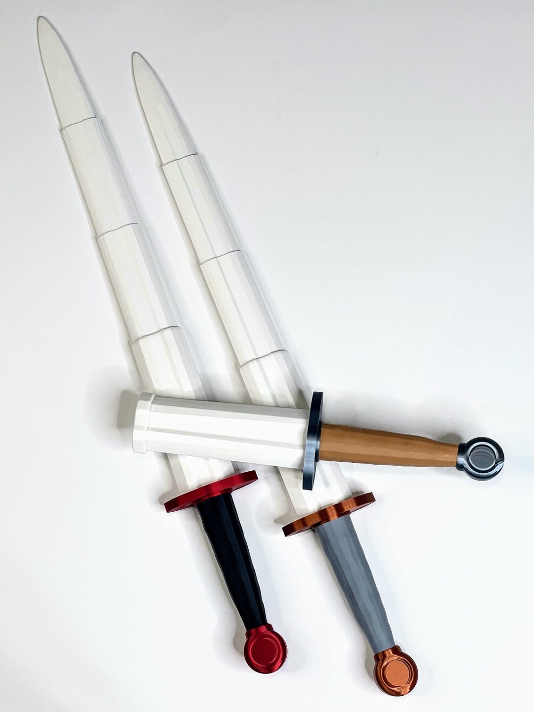 3D Printed Retractable Medieval Sword - MATTE WHITE BLADE ...