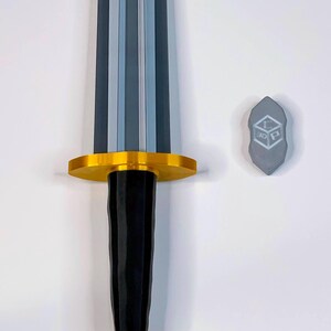3D Printed Retractable Medieval Sword - GRAY SHINY BLADE - Customizable ...
