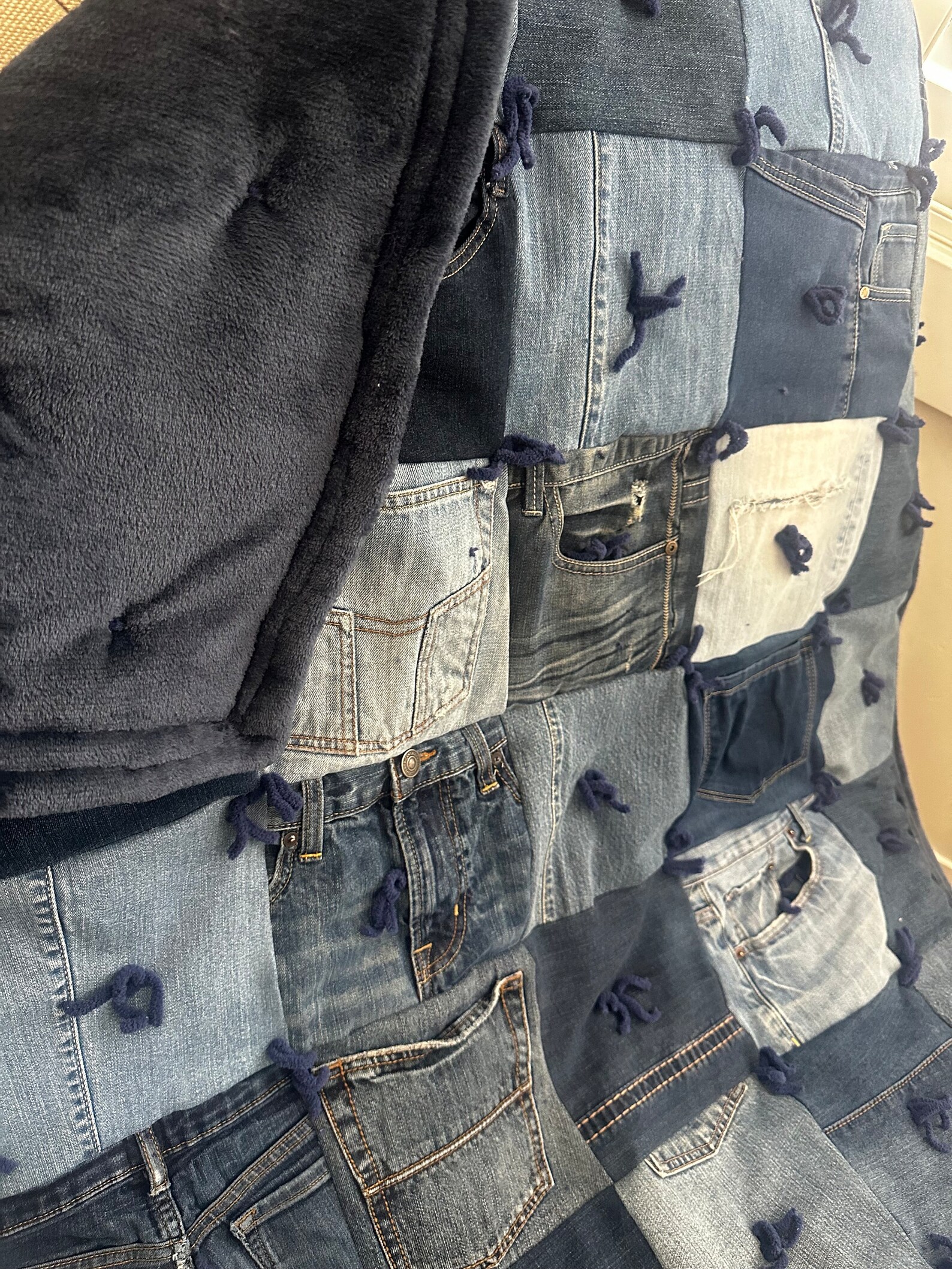 Denim Blanket - Etsy