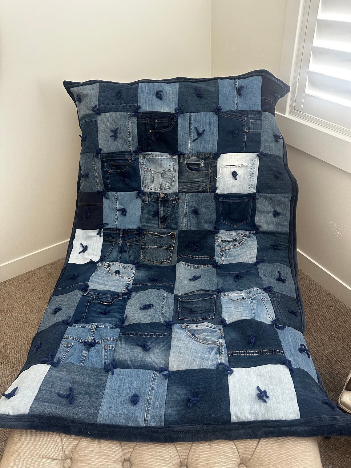 Denim Blanket - Etsy