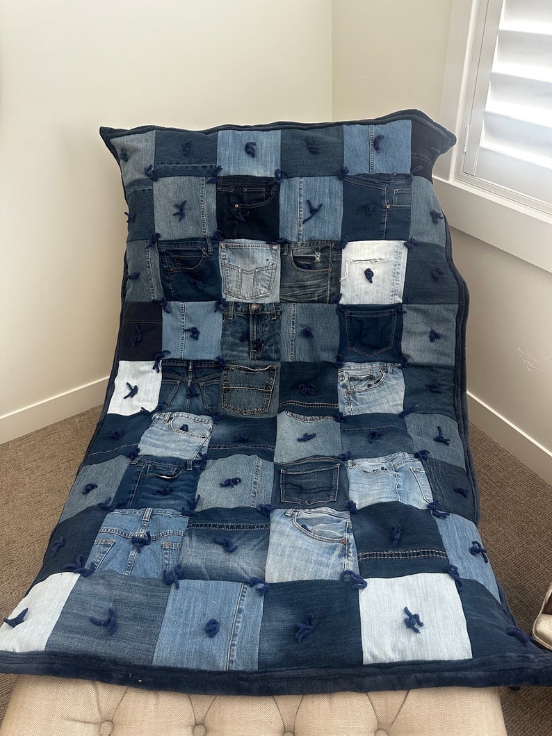 Denim Blanket - Etsy