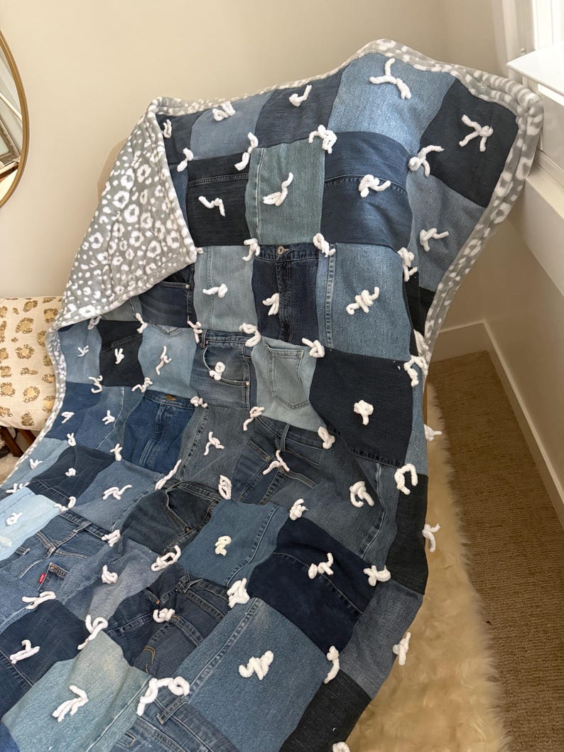 Denim Blanket - Etsy