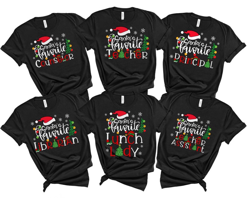 Christmas Teacher Shirt, Funny Custom Matching Group Teacher Tshirt ...