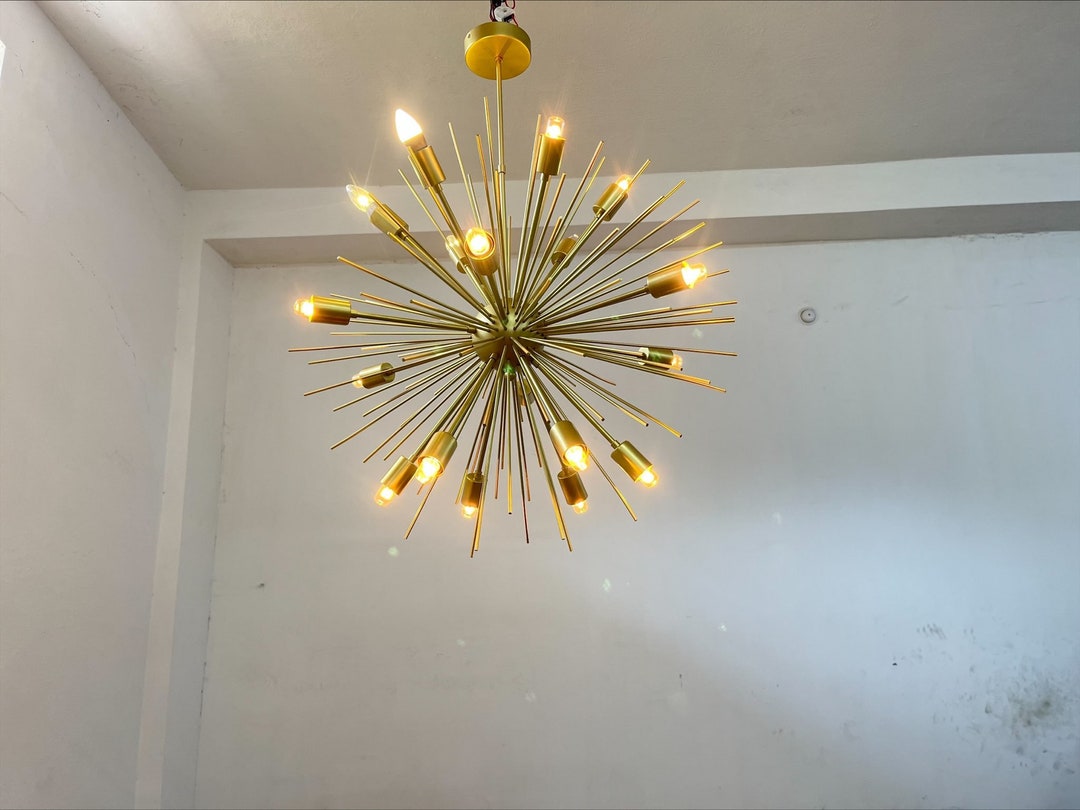 18 Arm Large Start Bust Sputnik Lights Designer Down Rod Chandelier ...