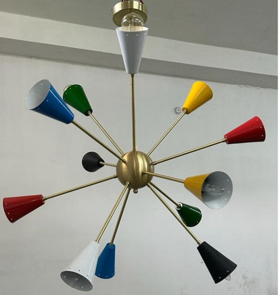 Italian Design 12 Multi Color Sputnik Chandelier Light Designer Ceiling ...