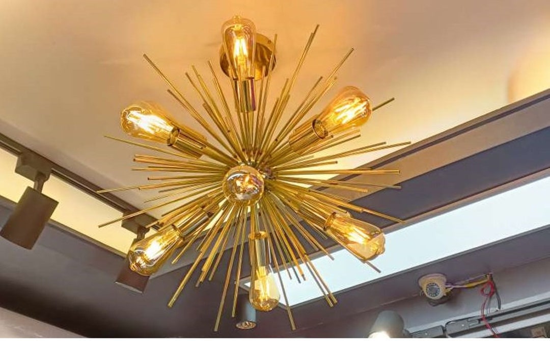 Beautiful 10 Arm Sputnik Lights Designer Down Rod Chandelier - Etsy