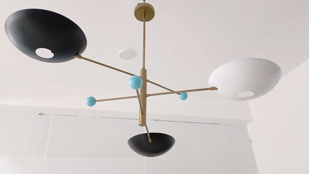 3 Multi Shade Stilnova Sputnik Light Designer Chandelier Lights Fixture ...