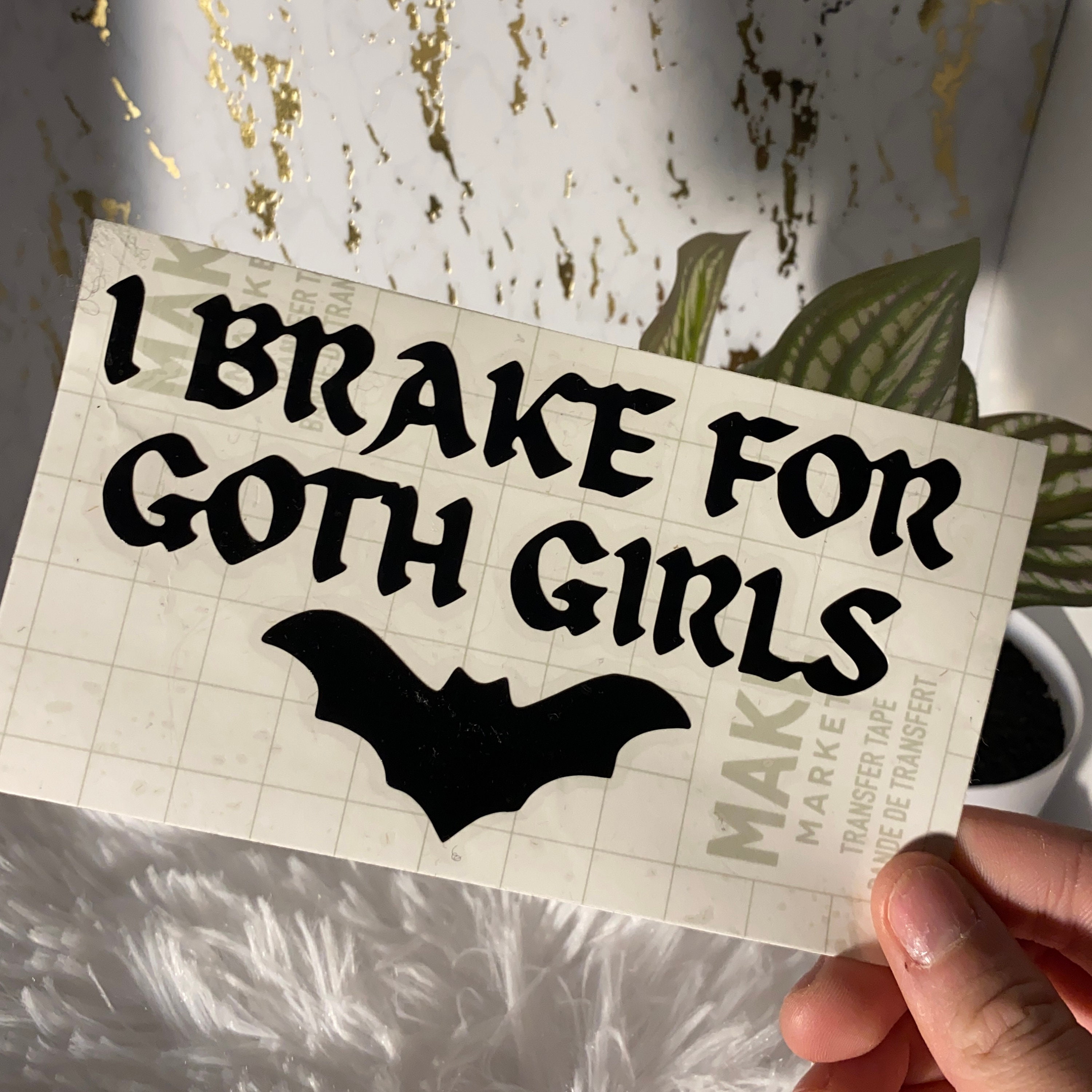 I Brake for Goth Girls Car Decal - Etsy