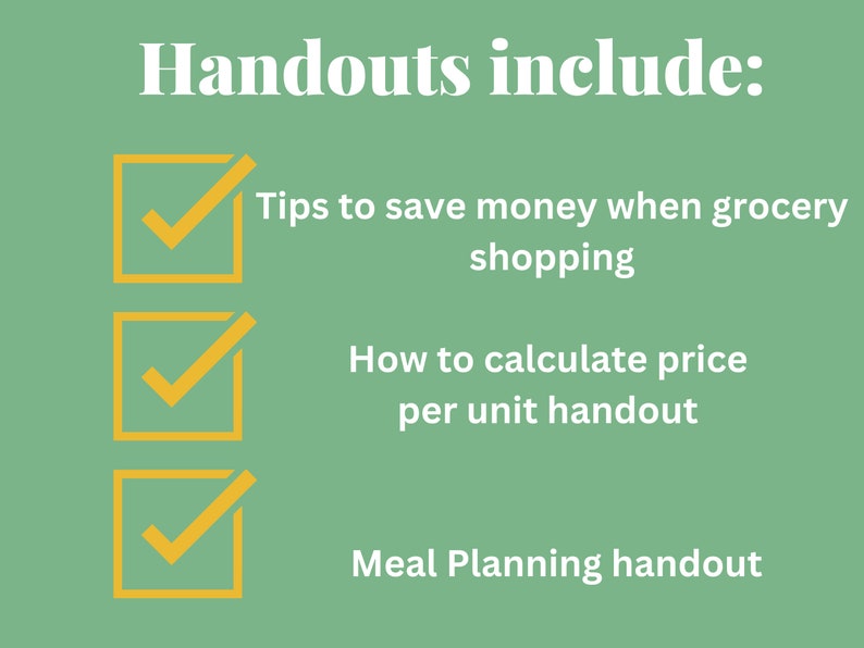 Money Saving Tips When Grocery Shopping Handouts - Etsy